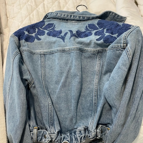 Free People | Jackets & Coats | Nwot Free People Cinched Back Denim ...